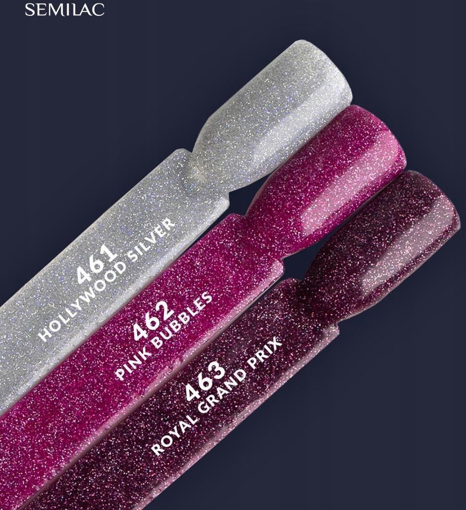 Semilac Flash Lakier Hybrydowy 461 Hollywood Silver 7Ml - Opinie i ceny ...