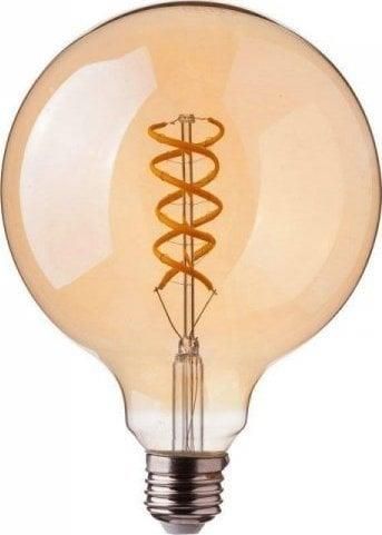 V-Tac Żarówka Led 4,8W Filament E27 Kula Glob G125 Bursztyn 125X173Mm Vt-2085 2200K 300Lm ...