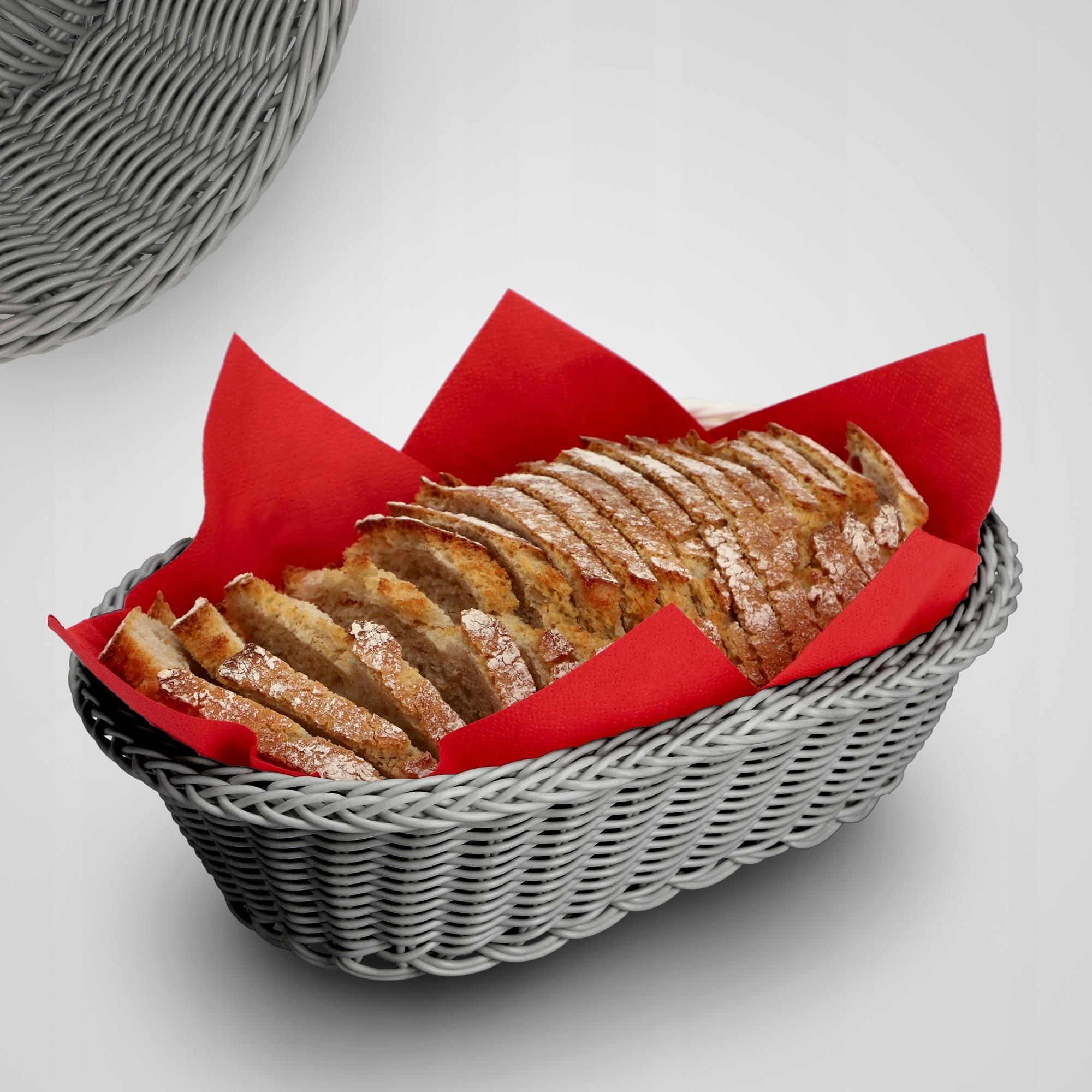 Kadax Koszyk Pleciony Z Tworzywa Na Chleb Owal Szary (144485) - Opinie ...