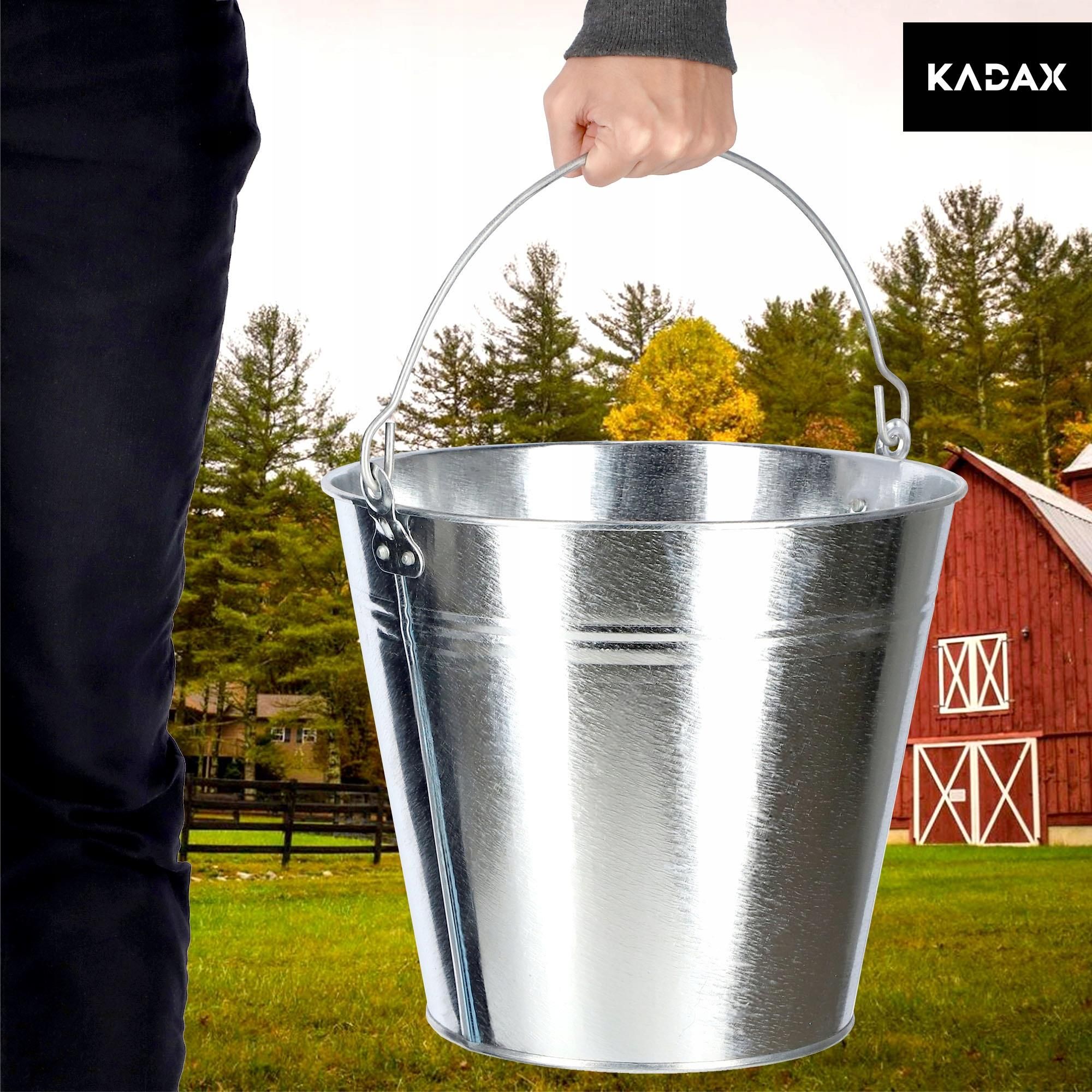 Kadax Wiadro Wiaderko Ocynkowane Metalowe Ogrodowe 15L (145901) - ceny ...