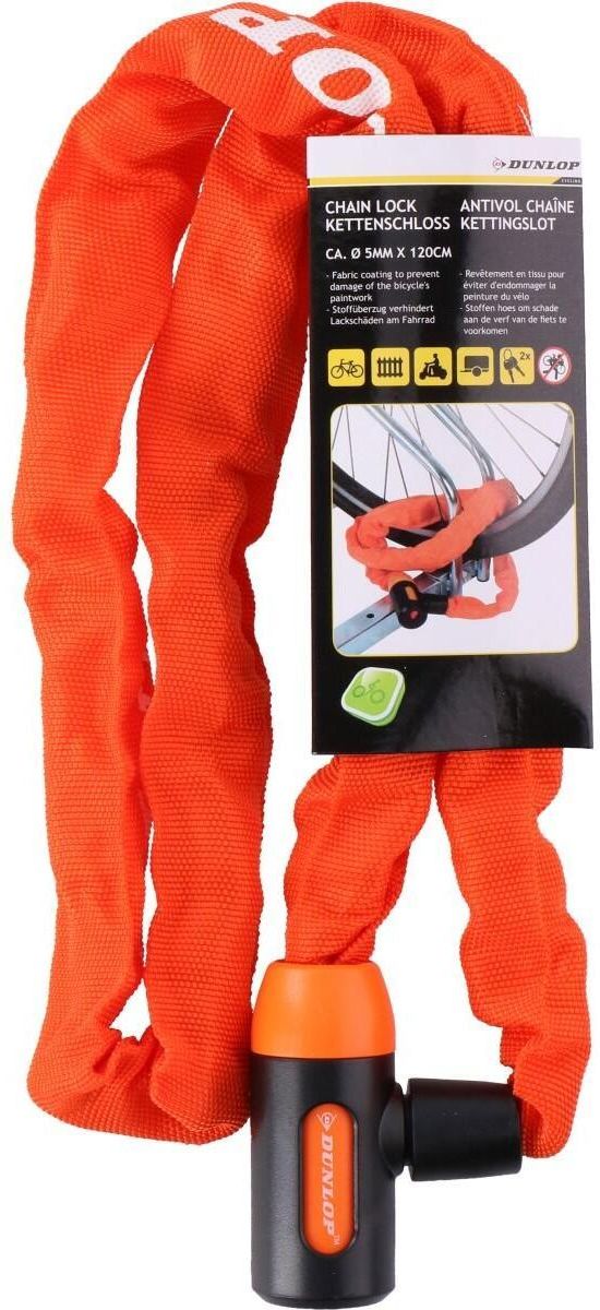 Dunlop Zapięcie Rowerowe Łańcuch Na Klucz 120cm Pomarańczowy - Ceny i opinie - Ceneo.pl