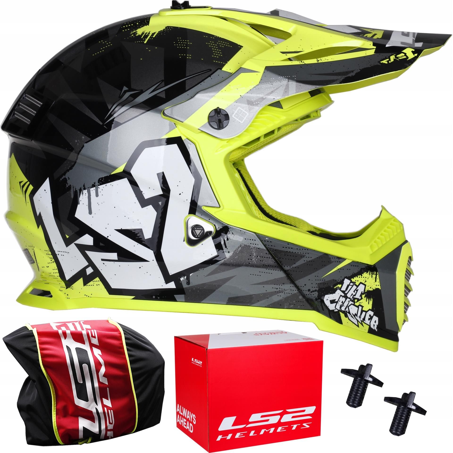 Kask motocyklowy Ls2 Mx437 Fast Evo Crusher Czarne Yel - Opinie i ceny na Ceneo.pl