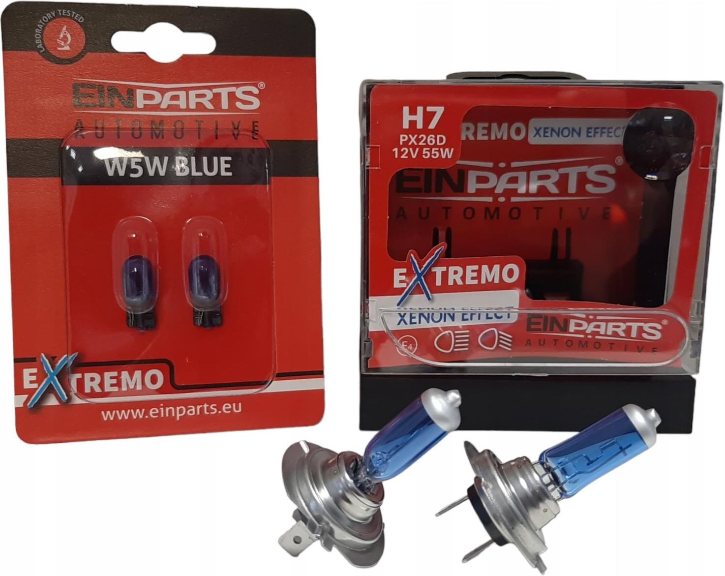 Einparts Automotive Żarówki H7 Extremo Xenon Efekt 12V 55W W5W Blue - opinie i ceny na Ceneo.pl