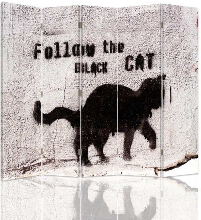 Carogroup Parawan Dwustronny Follow The Black Cat (Par5Cz2Sm30310Rv ...
