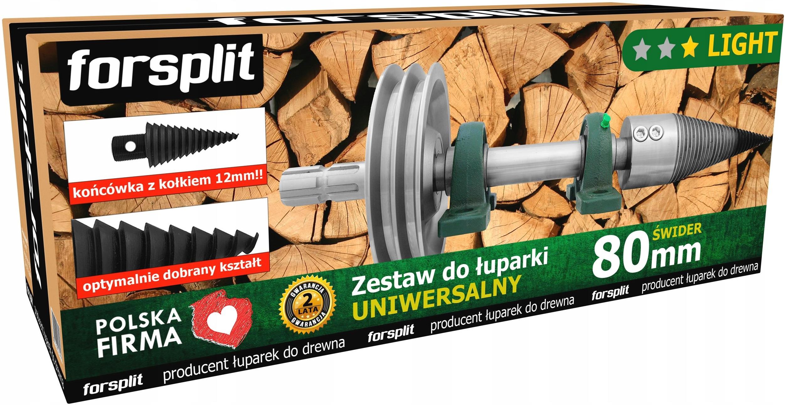 Forsplit Łuparka Świder Do Drewna 80Mm Wom Z Kołem Zwk2U080K2 - Opinie ...