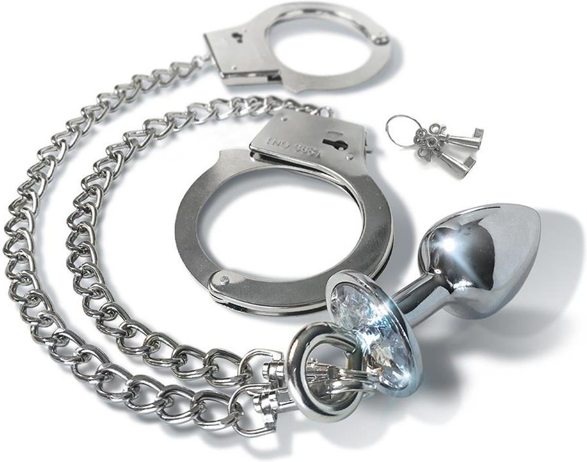 Global Novelties Nixie Metal Butt Plug & Handcuffs Set Silver - Ceneo.pl