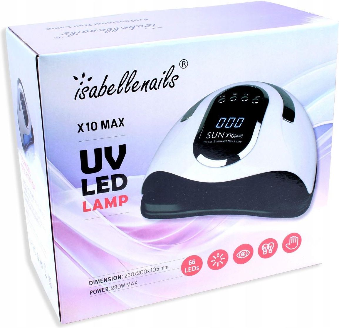 Isabellenails Lampa Uv+Led Do Paznokci Sun X10 Max 280W-Hybrydy - Opinie i ceny na Ceneo.pl