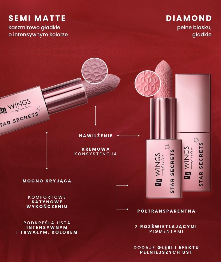 Aa Wings Of Color Star Secrets Pomadka 202 Półmat - Opinie i ceny na ...