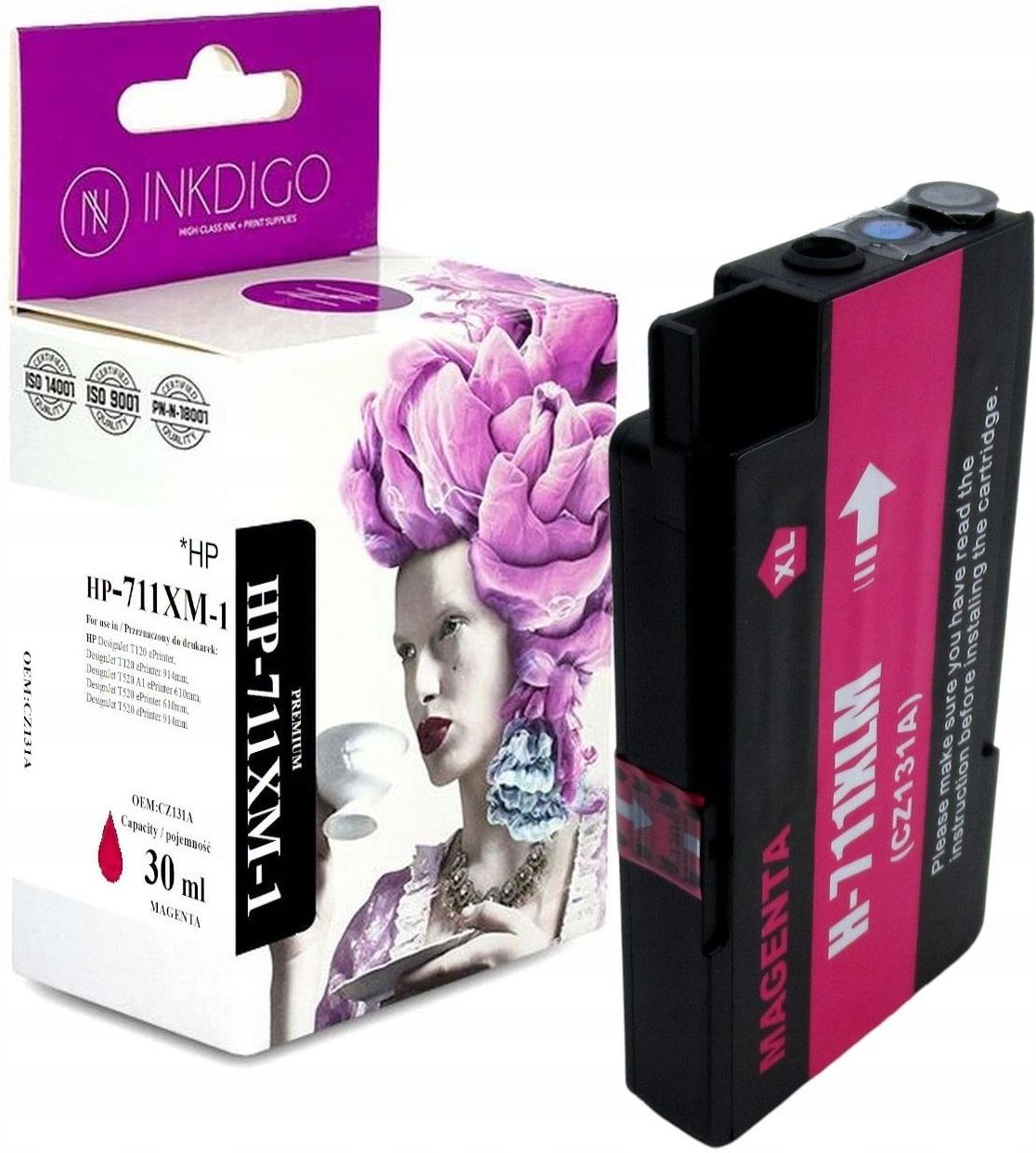 Tusz Inkdigo Tusz 711 zamienny X644X11E do Lexmark X646E X646EF do ...