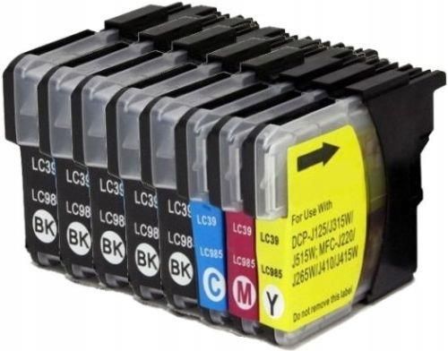Tusz 8 Tusz Brother LC985 DCP-J140W DCP-J125 DCP-J315w do drukarki ...