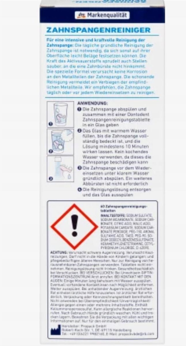 Dontodent Donto Nt Tabletki Czyszczące Do Aparatów Ortodontycznych 60 ...