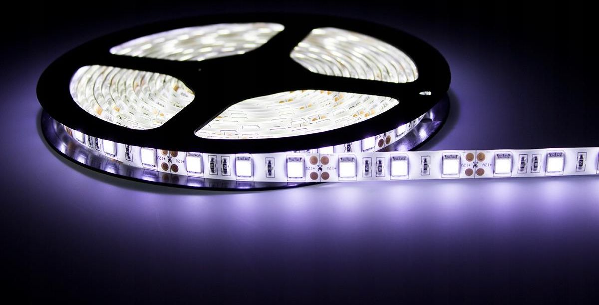 Lumiled Taśma Led Pasek 12V 300Led Smd 5050 Zimna 8Mm 5M Ip20 ...