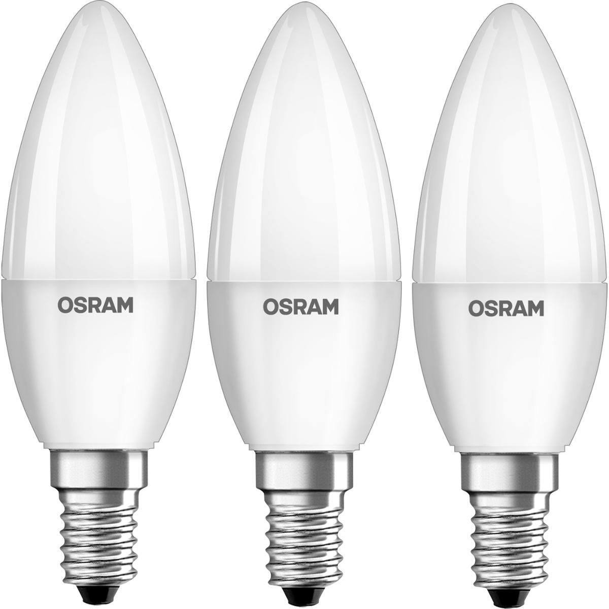 Osram 3pak Żarówka Led E14 B35 7w 60w 806lm 2700k Ciepła 200° Value