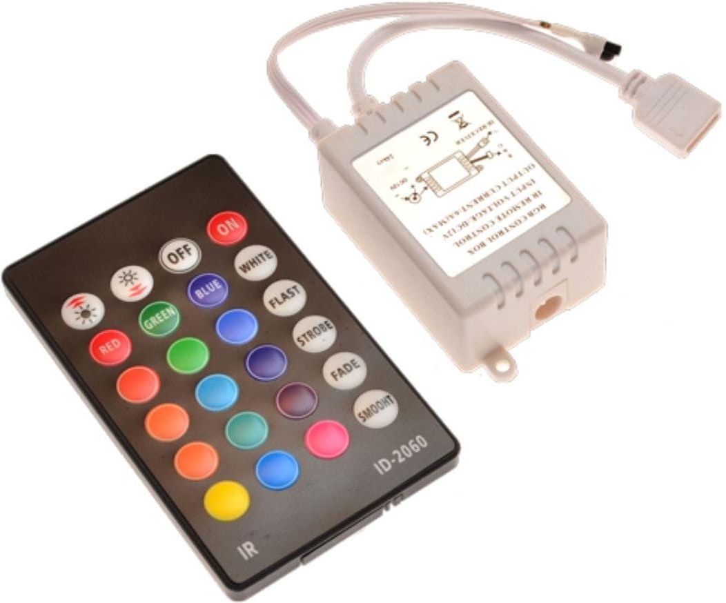Akcesoria Lumiled Sterownik Do Taśm Led Rgb Ir 24 Przyciski 72W 2A 12V ...