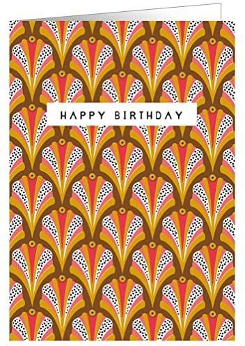 Quire Collection Quire Pretty In Print Card Happy Birthday Retro Style ...