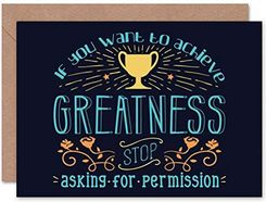 Wee Blue Coo Kartka Z Pozdrowieniami Cytatem Motywacja Osiągnięcia ...