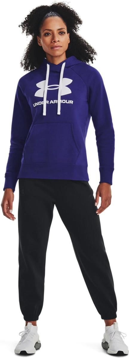 Damska bluza dresowa nierozpinana z kapturem UNDER ARMOUR Rival Fleece Logo Hoodie - niebieska ...
