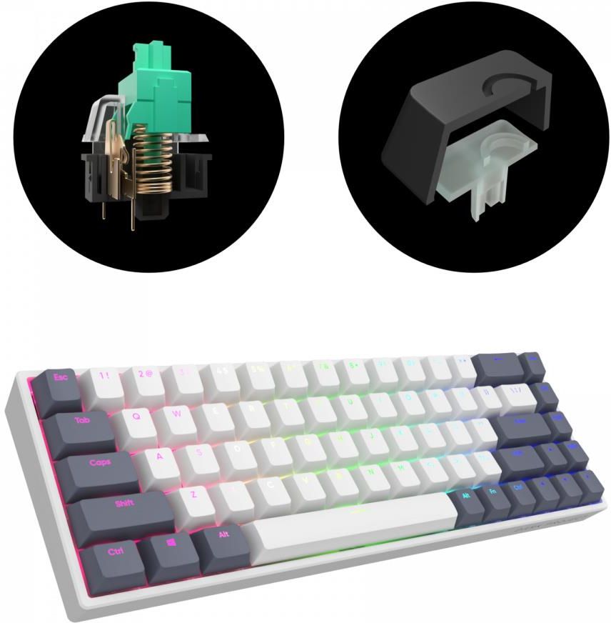 Klawiatura Dark Project Kd68B Grey/Blue Pbt Mech. G3Ms ...