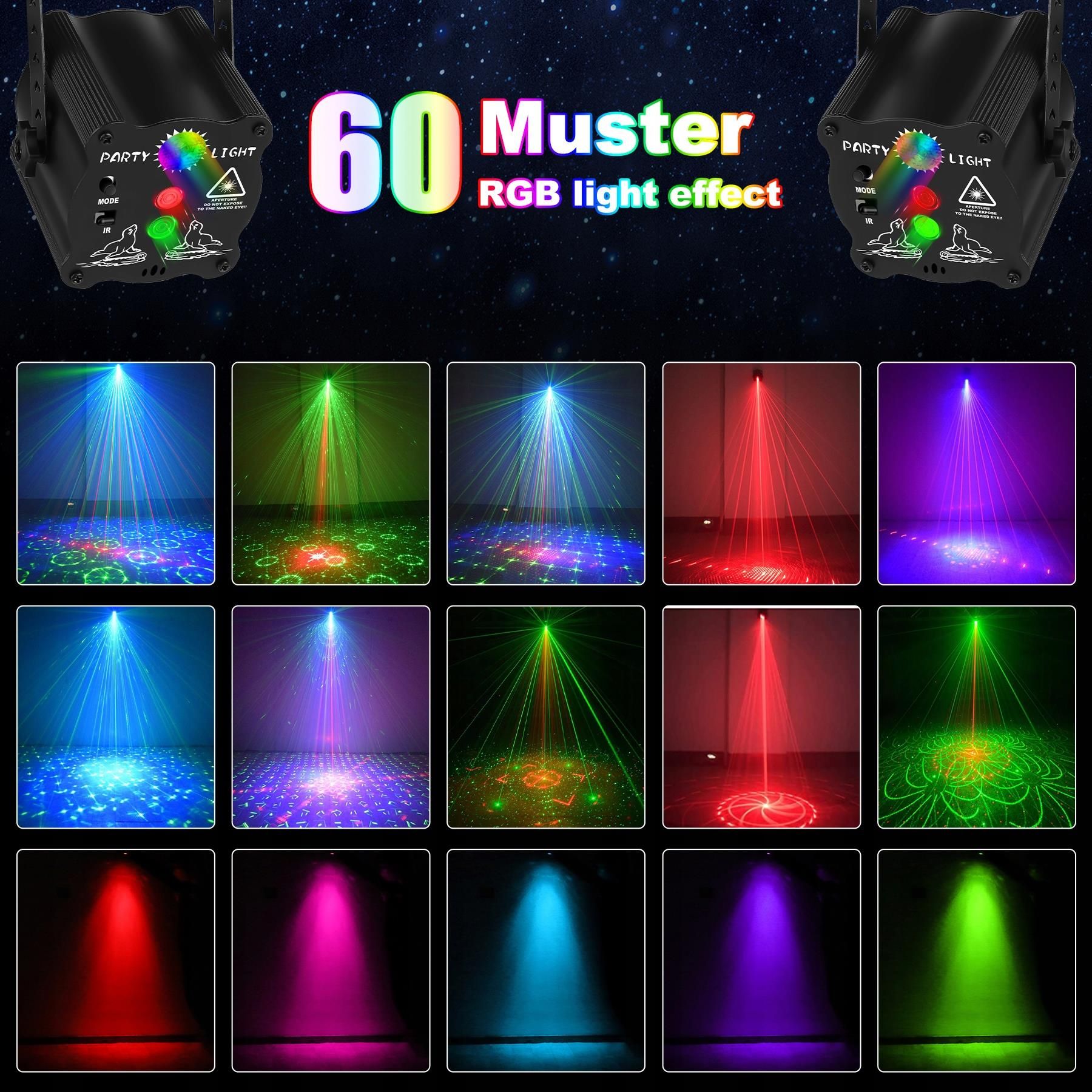 Wytwornica efektów Światła Sceniczne Led Projektor Laserowy Rgb Disco ...