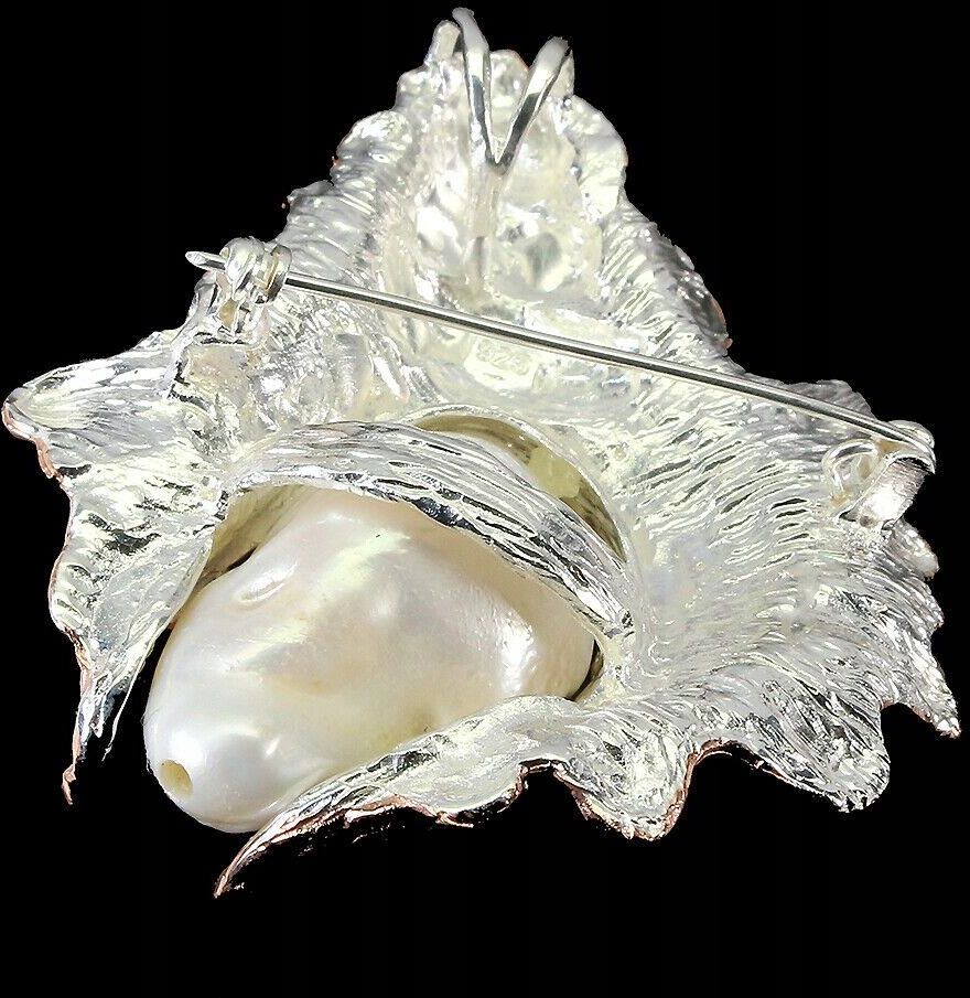 Muszla broszka wisiorek naturalna perła barokowa - Ceny i opinie - Ceneo.pl