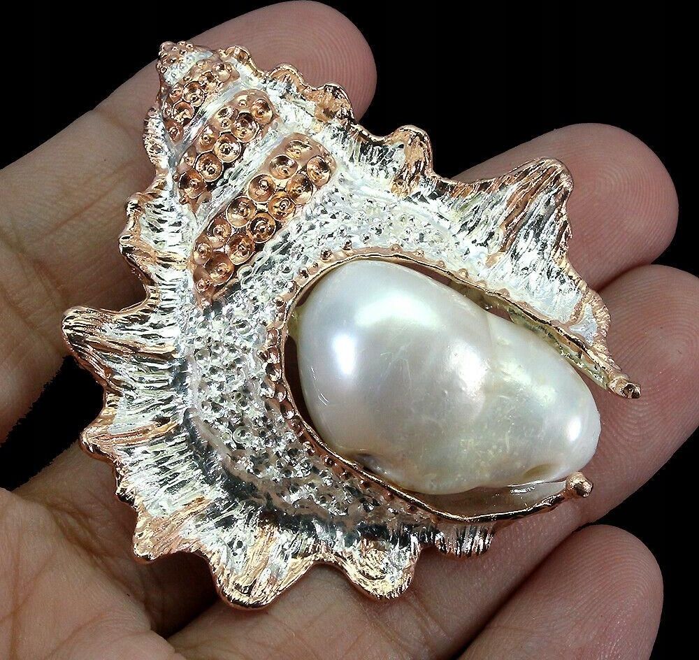 Muszla broszka wisiorek naturalna perła barokowa - Ceny i opinie - Ceneo.pl