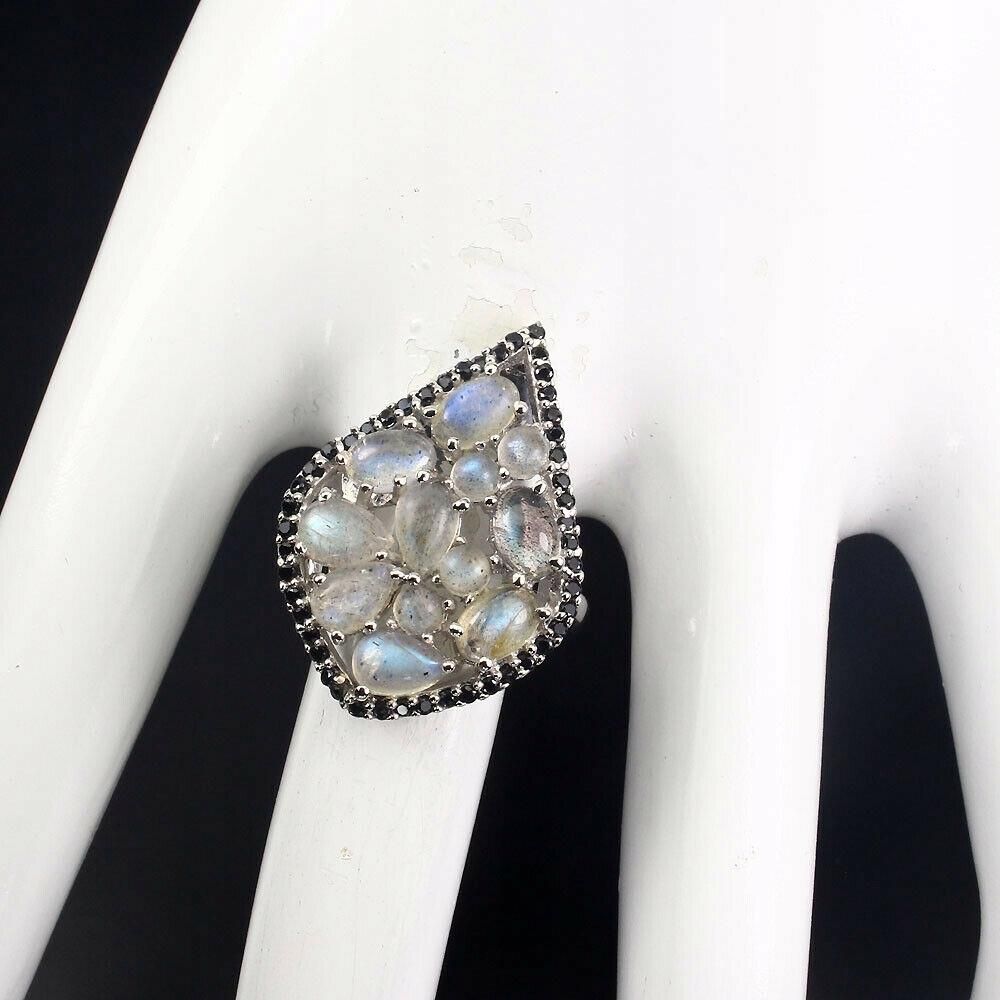 Pierścionek labradoryty czarne spinele r 15 - Ceny i opinie - Ceneo.pl