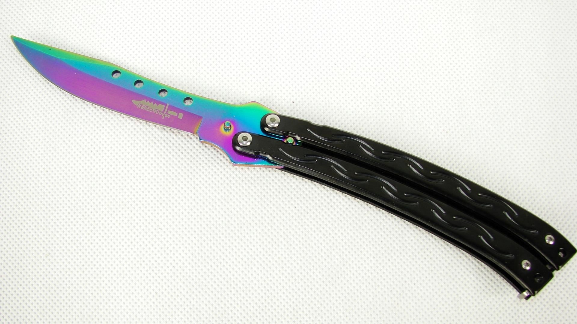 Motylek Nóż Tęczowo Czarny Noże Bardzo Ostry - Ceny i opinie - Ceneo.pl