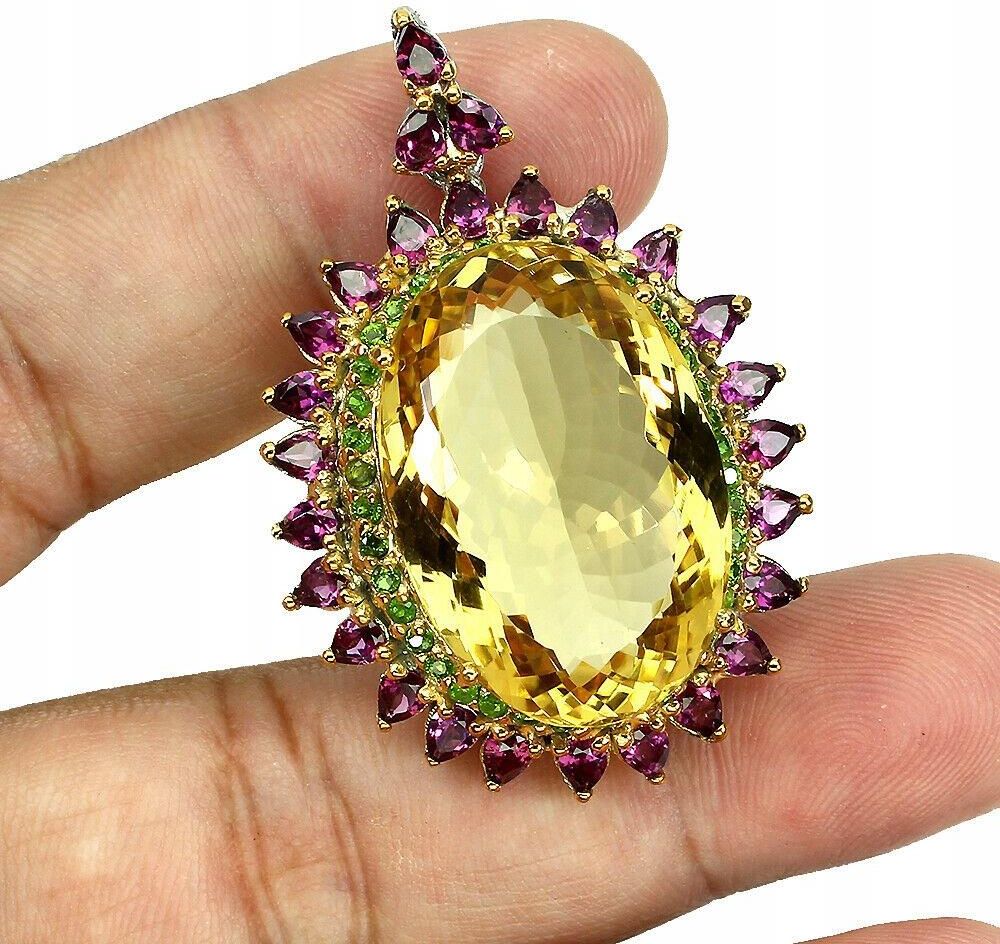Wisiorek naturalny 52ct cytryn granaty diopsydy - Ceny i opinie - Ceneo.pl