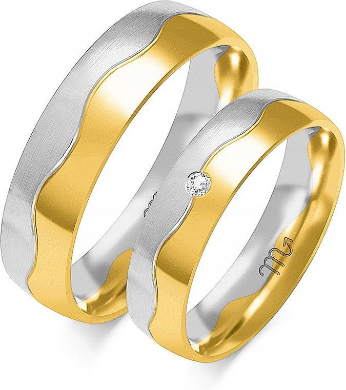 Obrączka białe złoto ślubna weselna 585 r 20 21 22 - Ceny i opinie ...