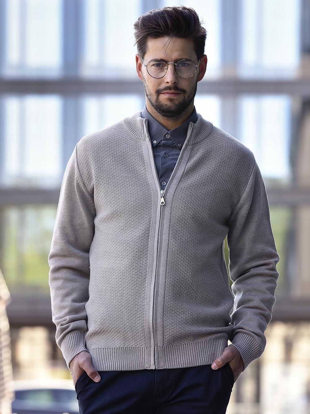 Sweter męski rozpinany beż XXL M.Lasota - Ceny i opinie - Ceneo.pl