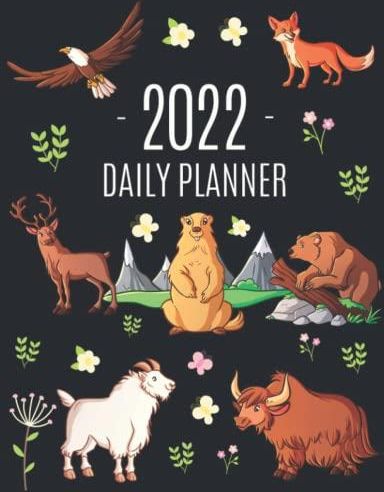 Mountain Animals Planner 2022: Cute Daily Organizer (12 Months ...