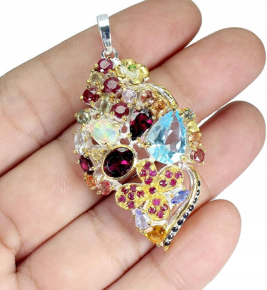 Wisiorek topaz granaty rubiny opal spinele szafiry - Ceny i opinie ...