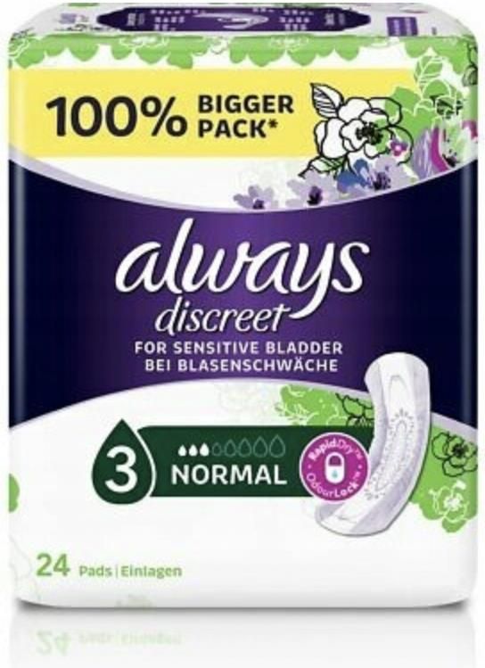 Always Discreet Normal 3 Podpaski 24 szt. - Opinie i ceny na Ceneo.pl