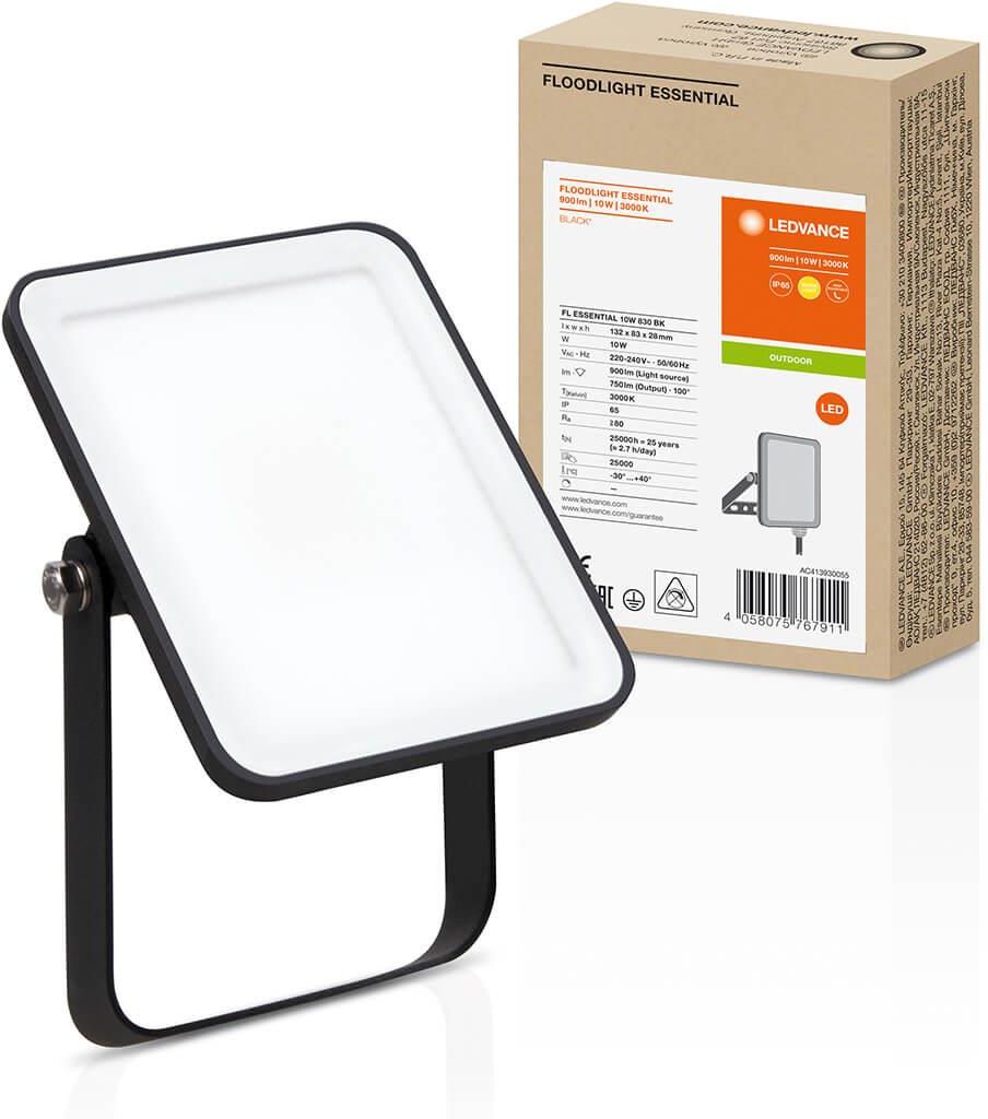 Ledvance Naświetlacz Led 10W 3000K 750Lm Ip65 Czarny Essential - Ceny i ...