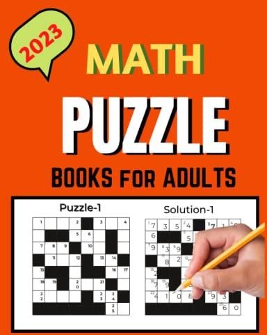 2023 Math Puzzle Books for Adults: Math Logic Crossword Puzzles Book ...