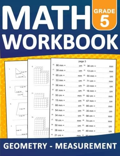 Geometry & Measurement Math Workbook for Grade 5 With Answers: Geometry ...