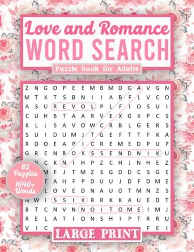 Love and Romance Word Search For Adults: Romantic Word Search Puzzle ...