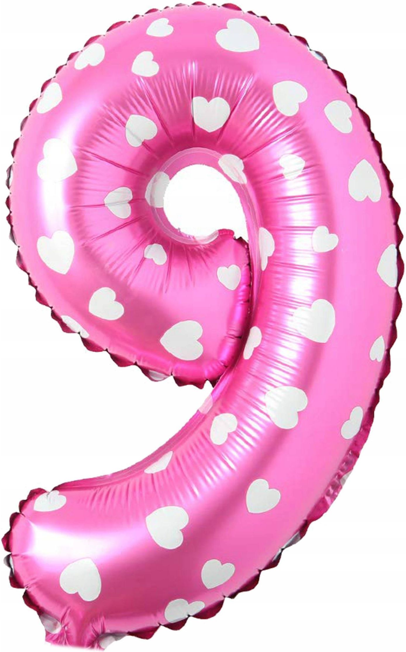 Galaxy Balon Foliowy Cyfra 9 Różowy Serca Urodziny 40Cm 12721077287 ...