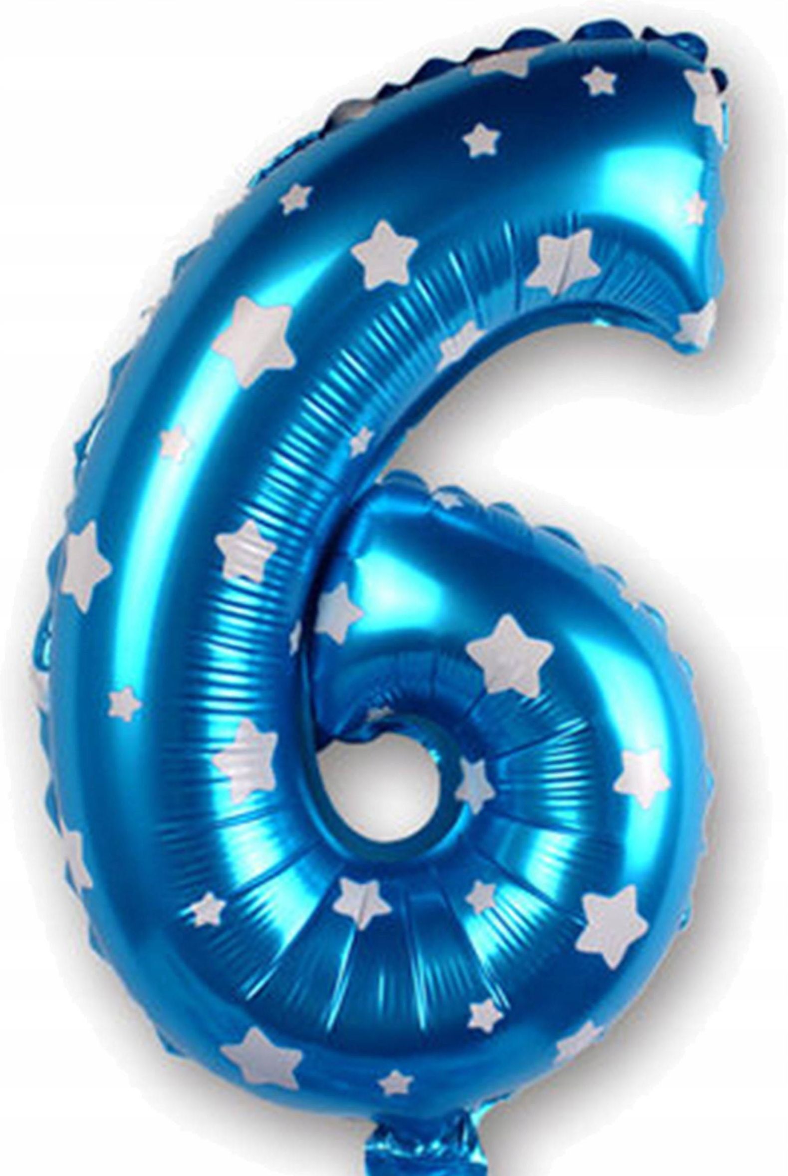 Galaxy Balon Foliowy Cyfra 6 Niebieski Urodziny 100Cm 12706407790 ...