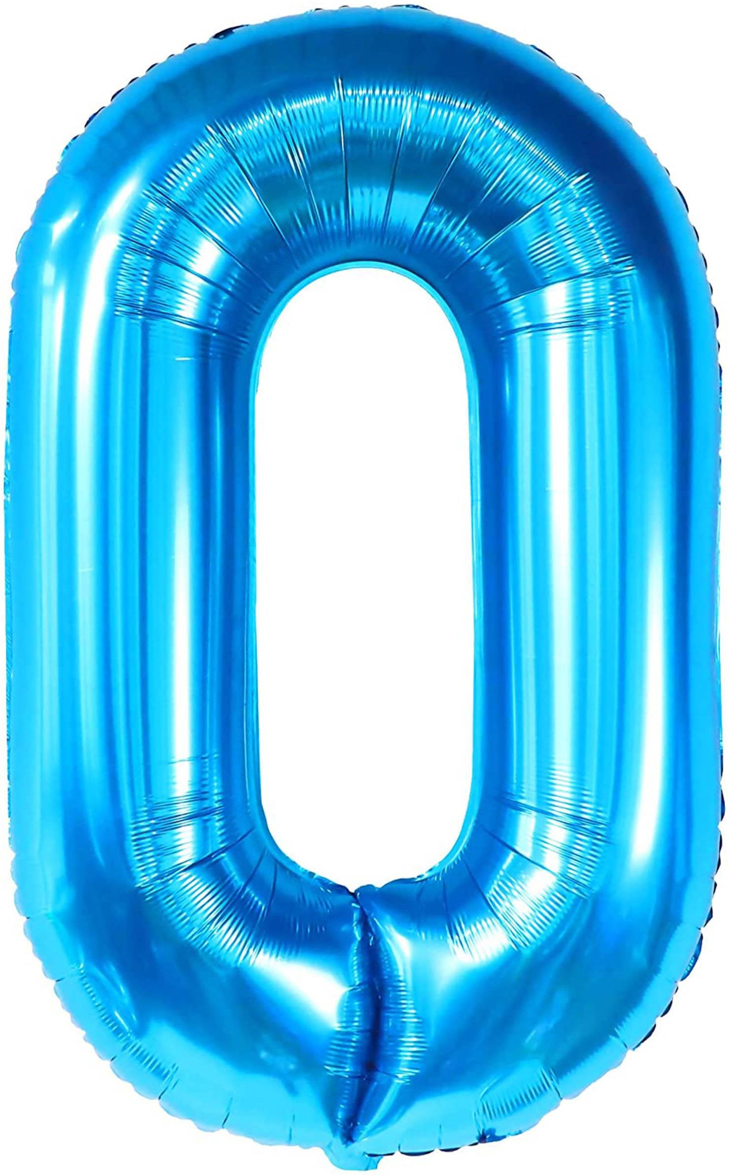 Galaxy Balon Foliowy Cyfra 0 Zero Niebieski Urodziny 45Cm 12801950982 ...