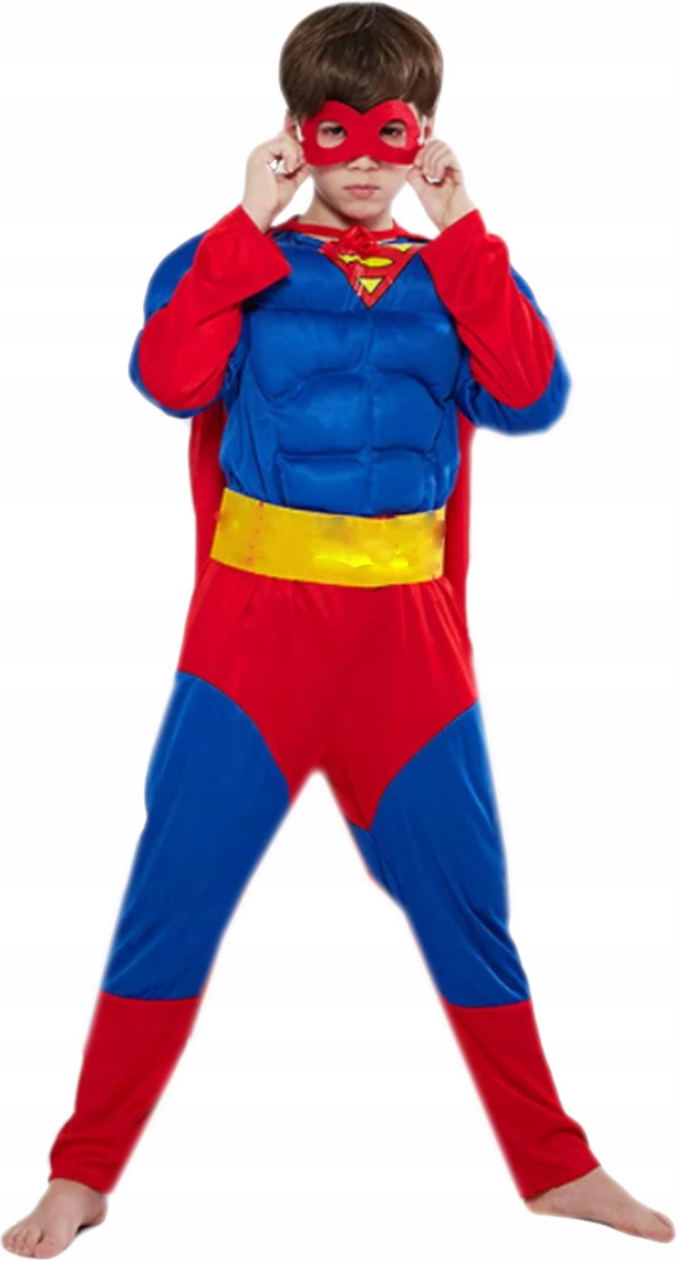 Toys Strój Superman Kostium 3W1 Peleryna Maska Mięśnie 13187321054 ...