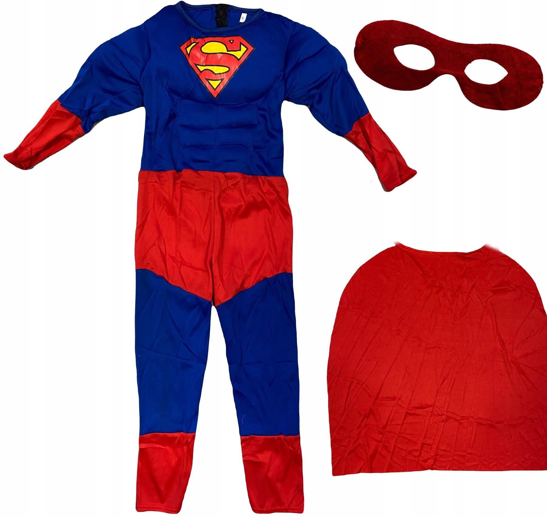 Toys Strój Superman Kostium 3W1 Peleryna Maska Mięśnie 13187321054 ...