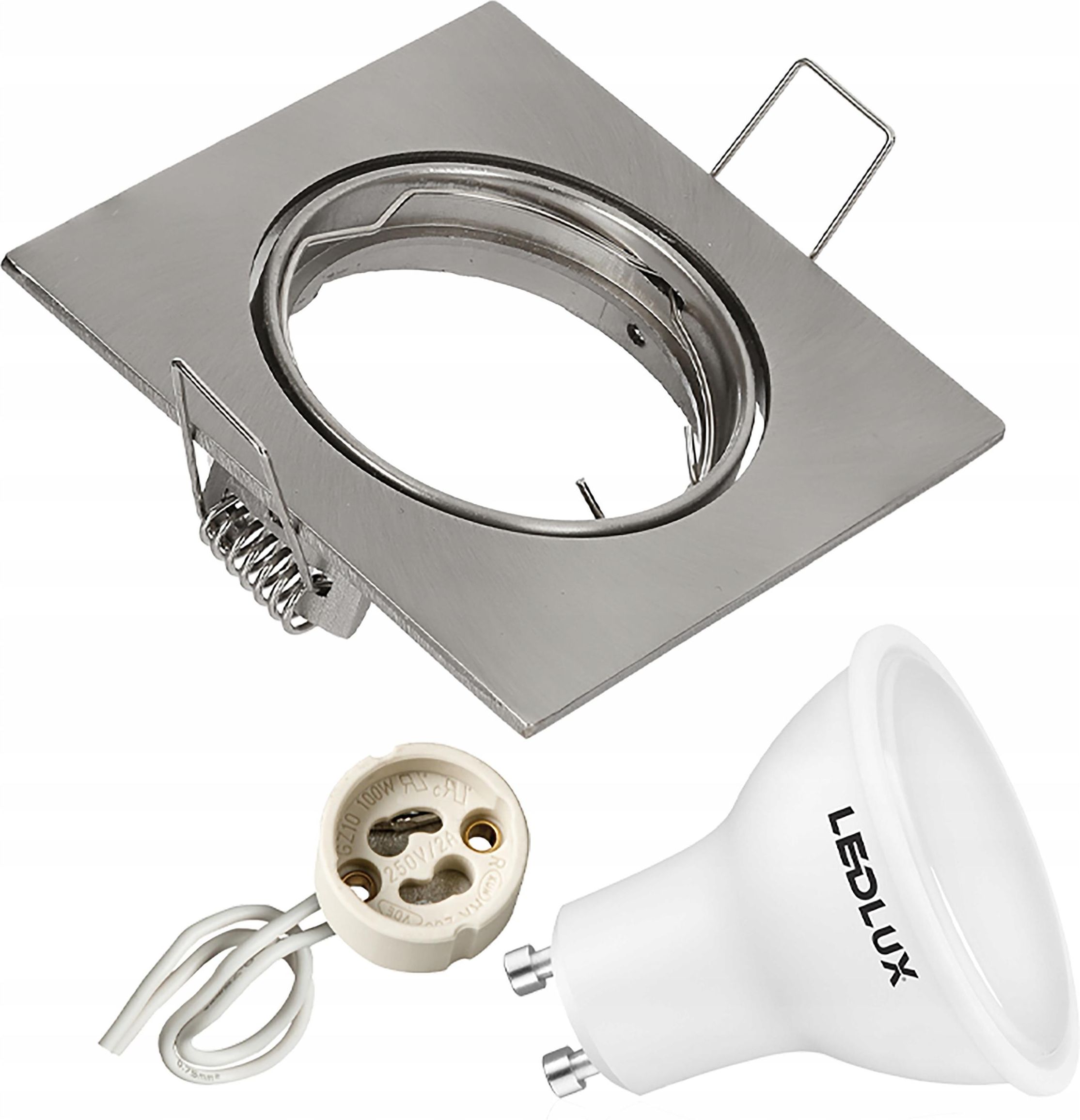 Led-Lux Oprawa halogenowa Ruchoma kwadrat Led GU10 3,5W (OPRAWACT001SN+GU10+GU1035WWW) - Opinie ...