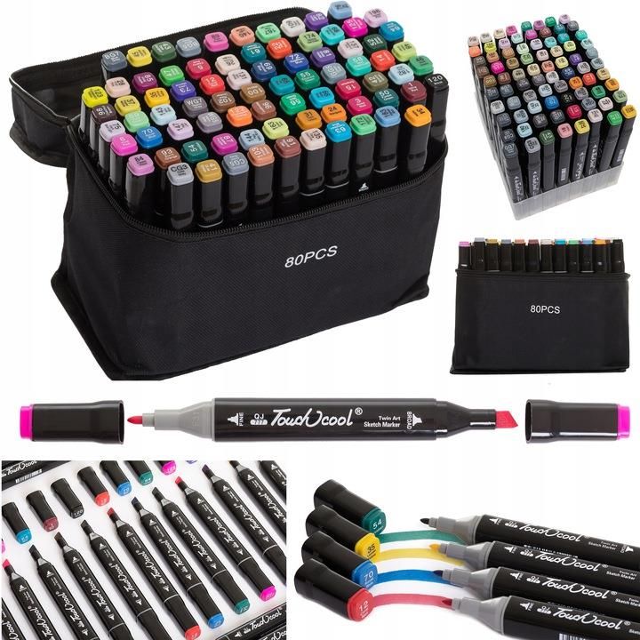 Touch Cool Pro Markery Alkoholowe Zestaw 80szt. - Ceny i opinie - Ceneo.pl