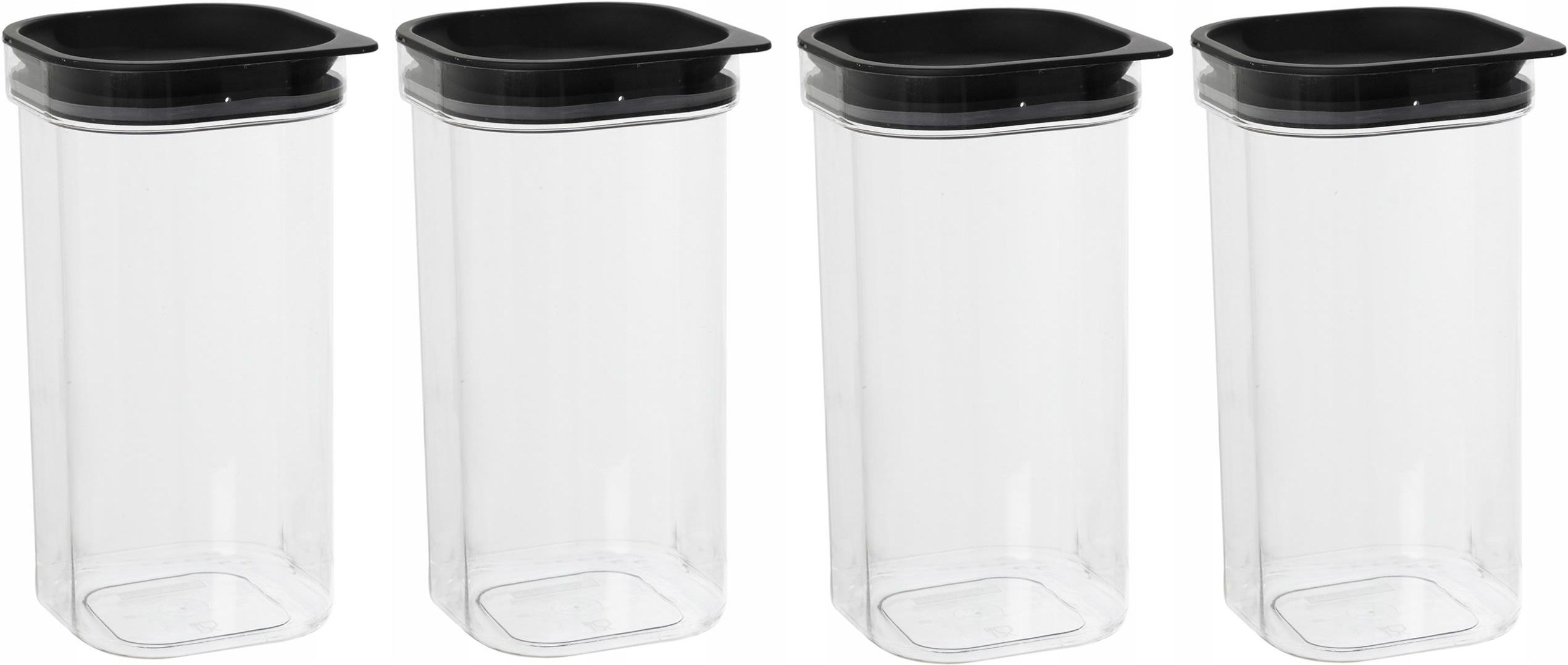 Plast Team Zestaw Dużych Pojemników Na Żywnosć Sypkie 4X 2,5L (5172 ...