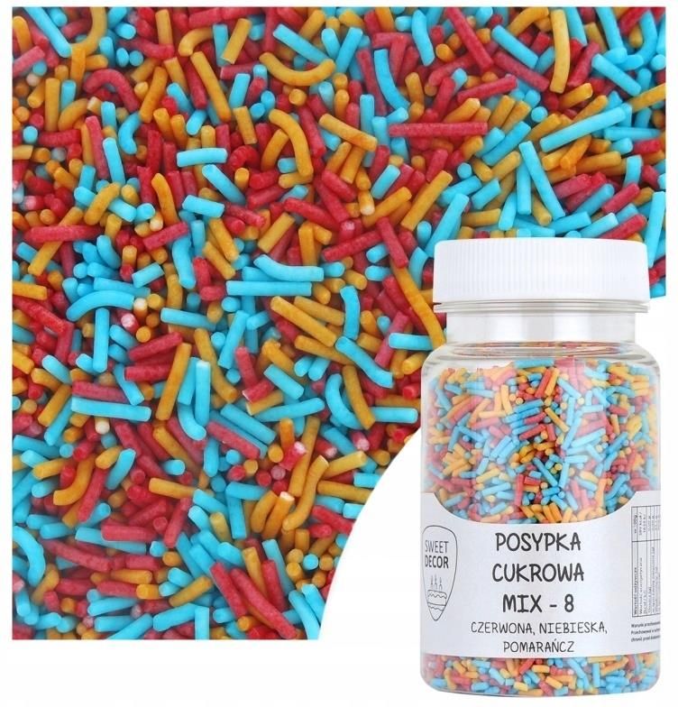 Sweet Decor Posypka Cukrowa Kolorowa Mix Pałeczki Na Tort 70g - Ceny i ...