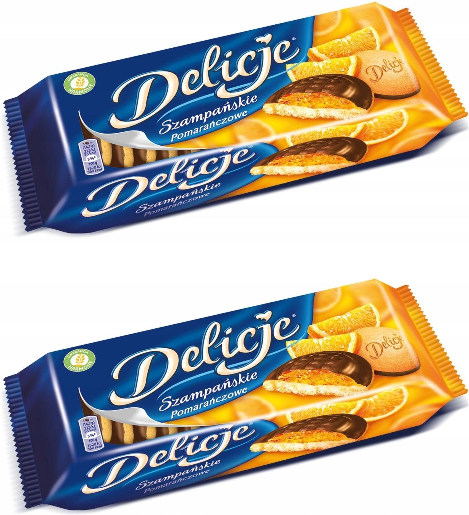 Mondelez Delicje Szampańskie O Smaku Pomarańczowym 2x147g - Ceny i ...
