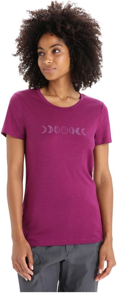 Icebreaker Koszulka Tech Lite Ii Ss Tee Moon Phase Women Go Berry ...