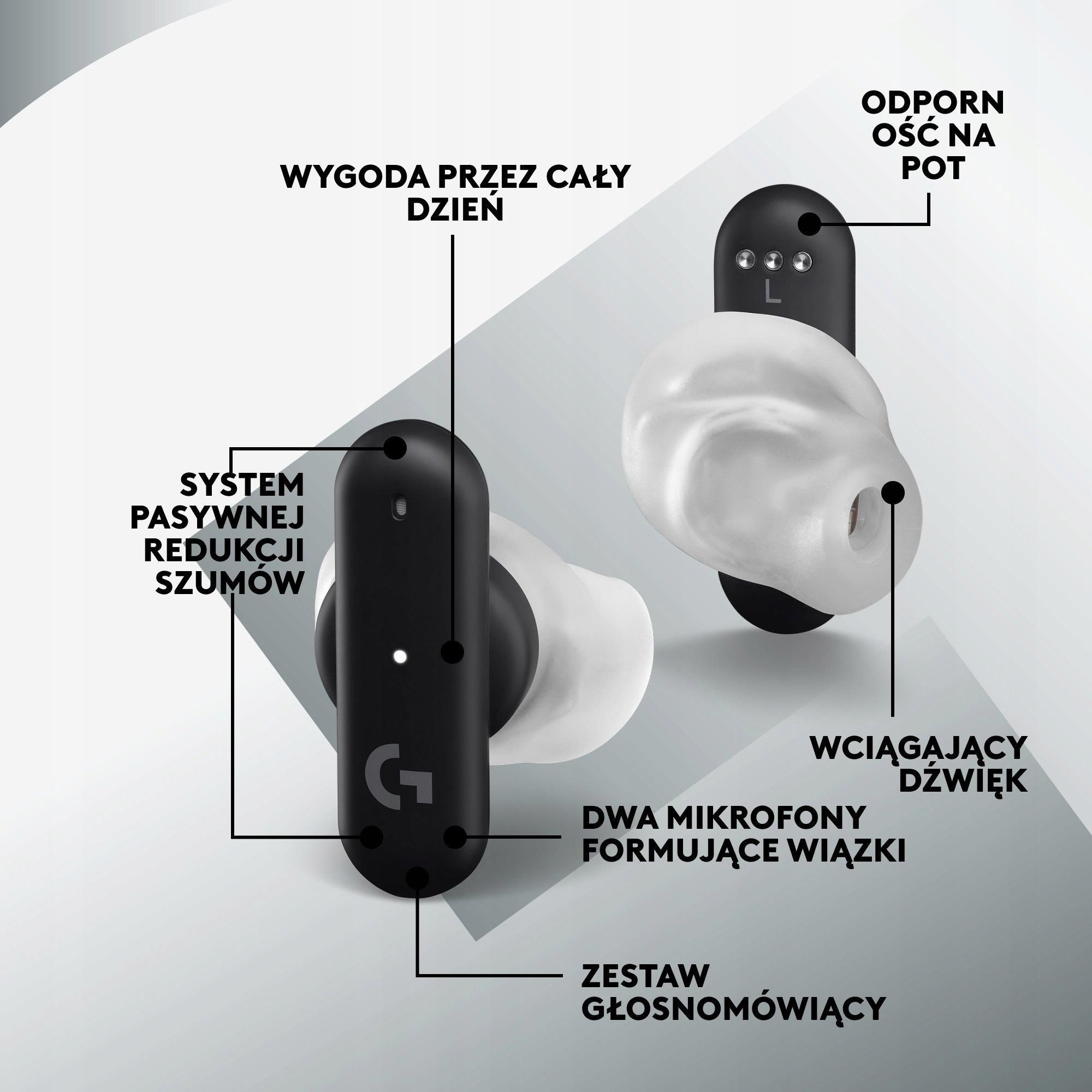 Słuchawki Logitech G FITS Czarny - Opinie i ceny na Ceneo.pl