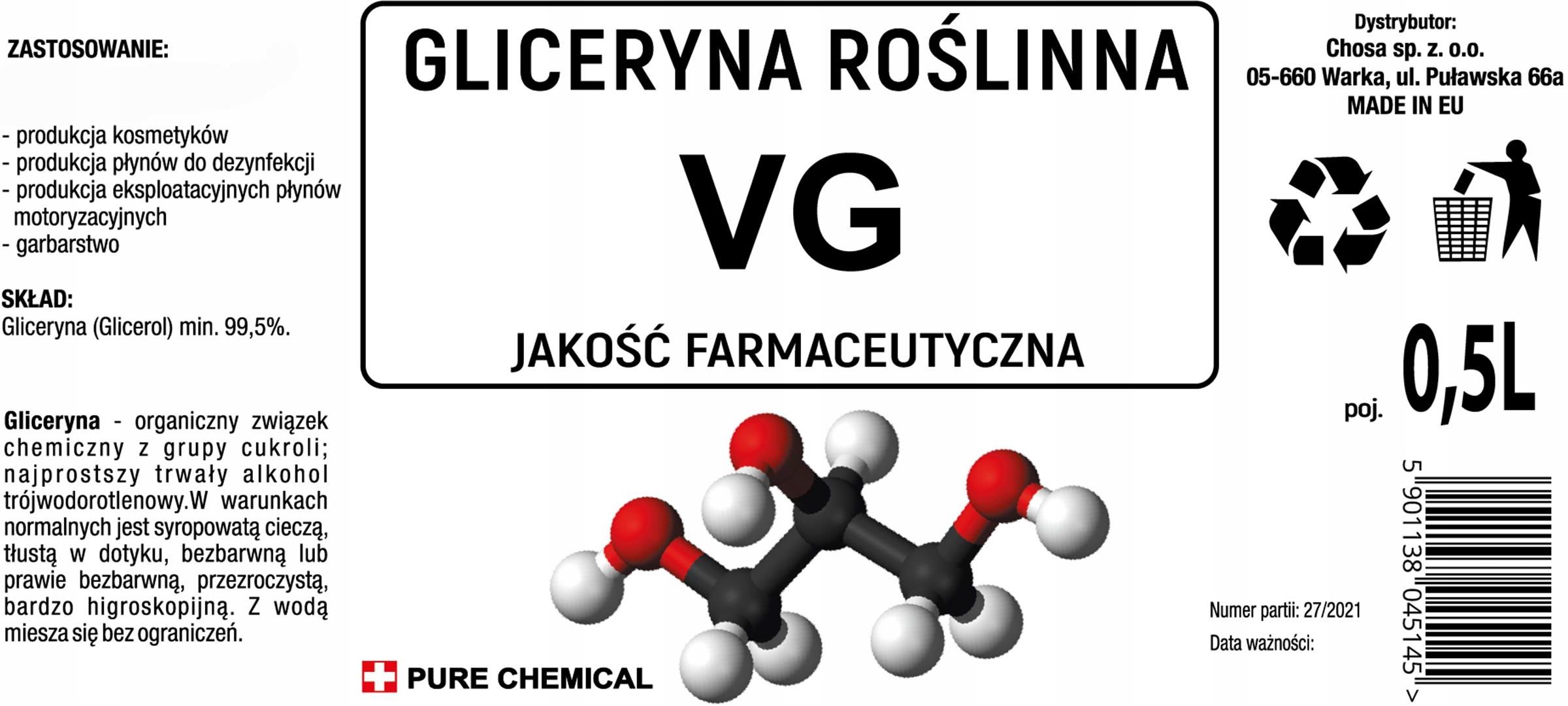 Pure Chemical Kwas Szczawiowy 1Kg Gliceryna 1 25Kg Warroza - ceny i ...